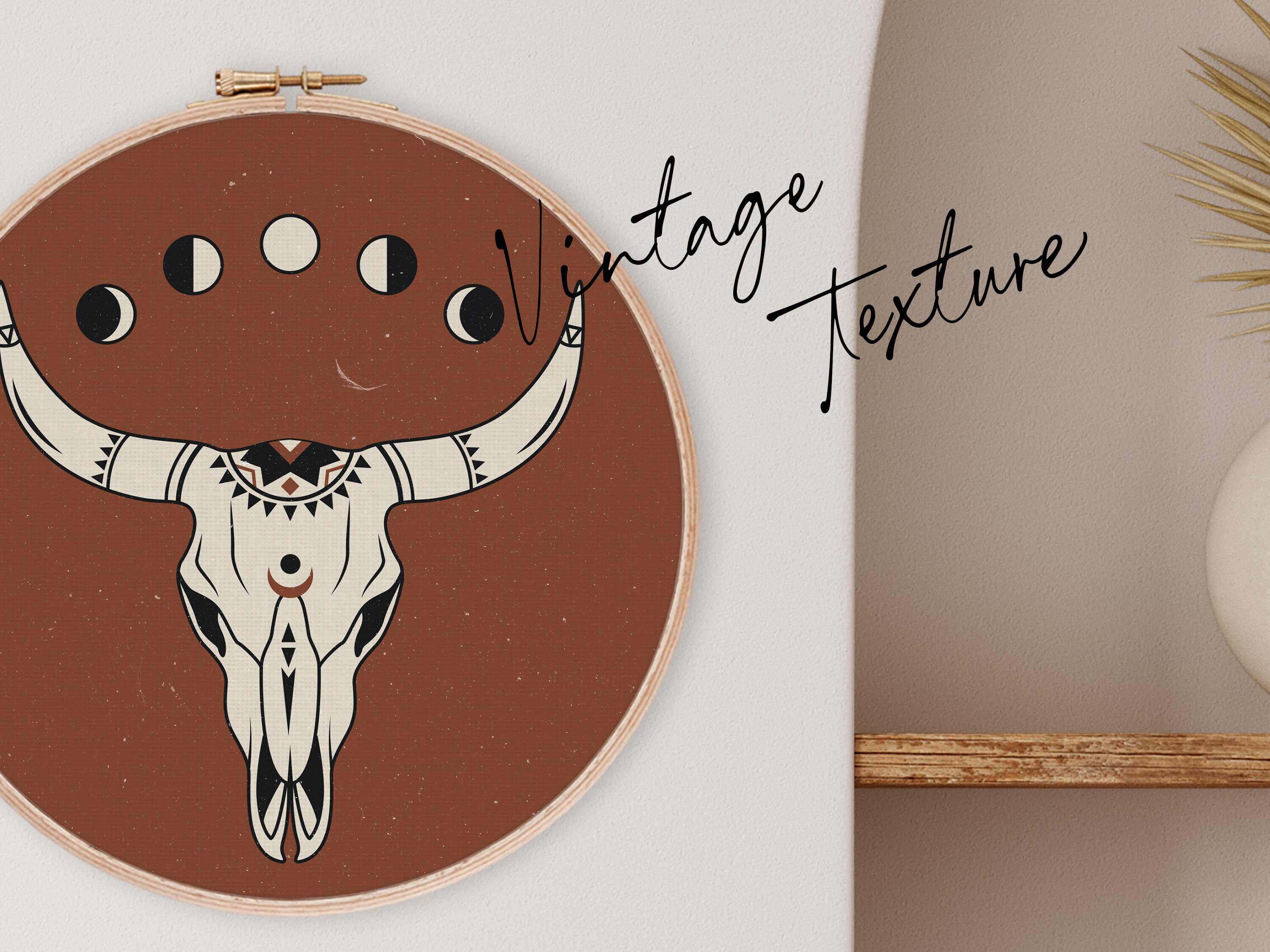Buffalo Skull Decor, Southwestern Wall Art, Boho Home Decor, Bull Skull ...