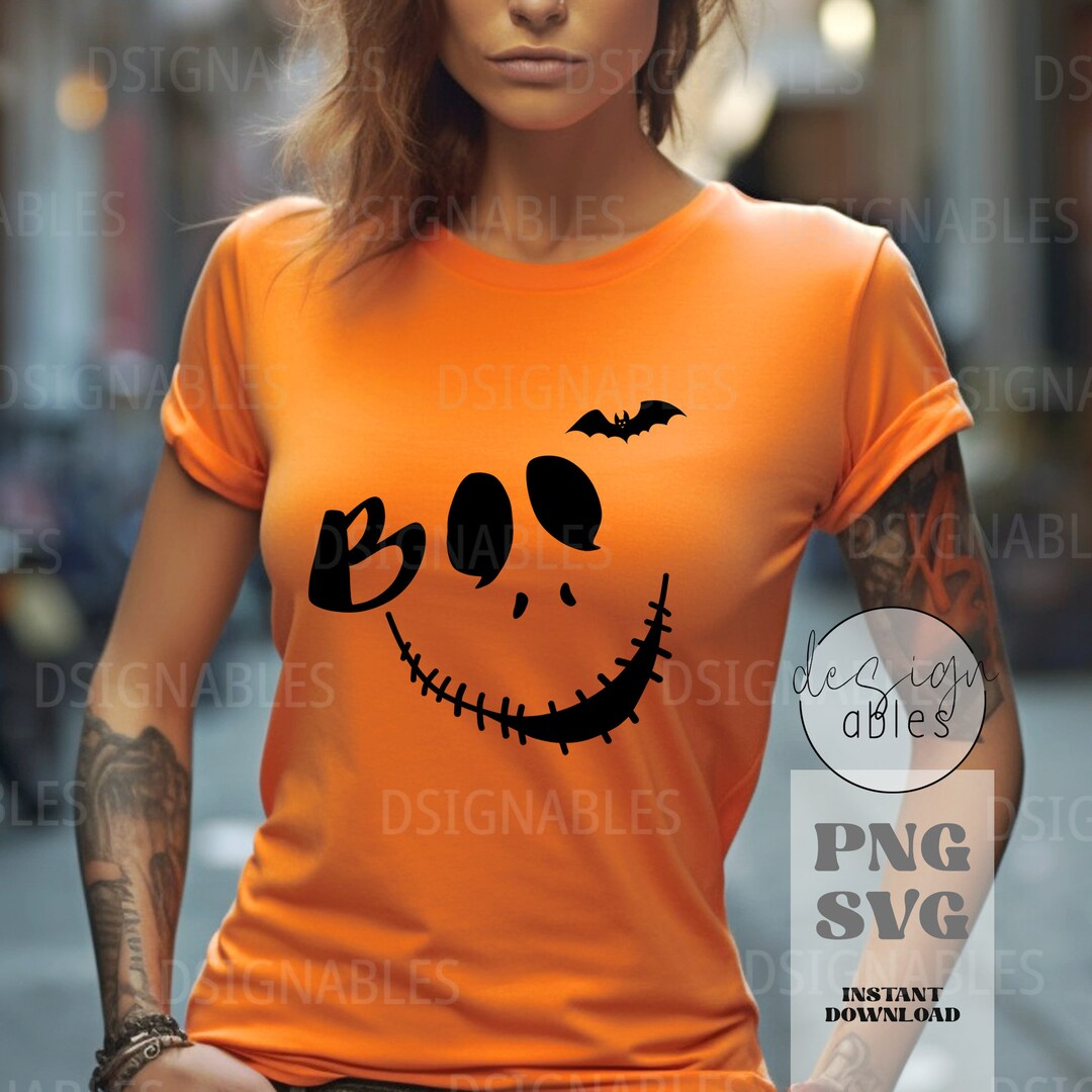 Boo Face PNG Boo Face SVG Creepy Halloween Face Spooky - Etsy