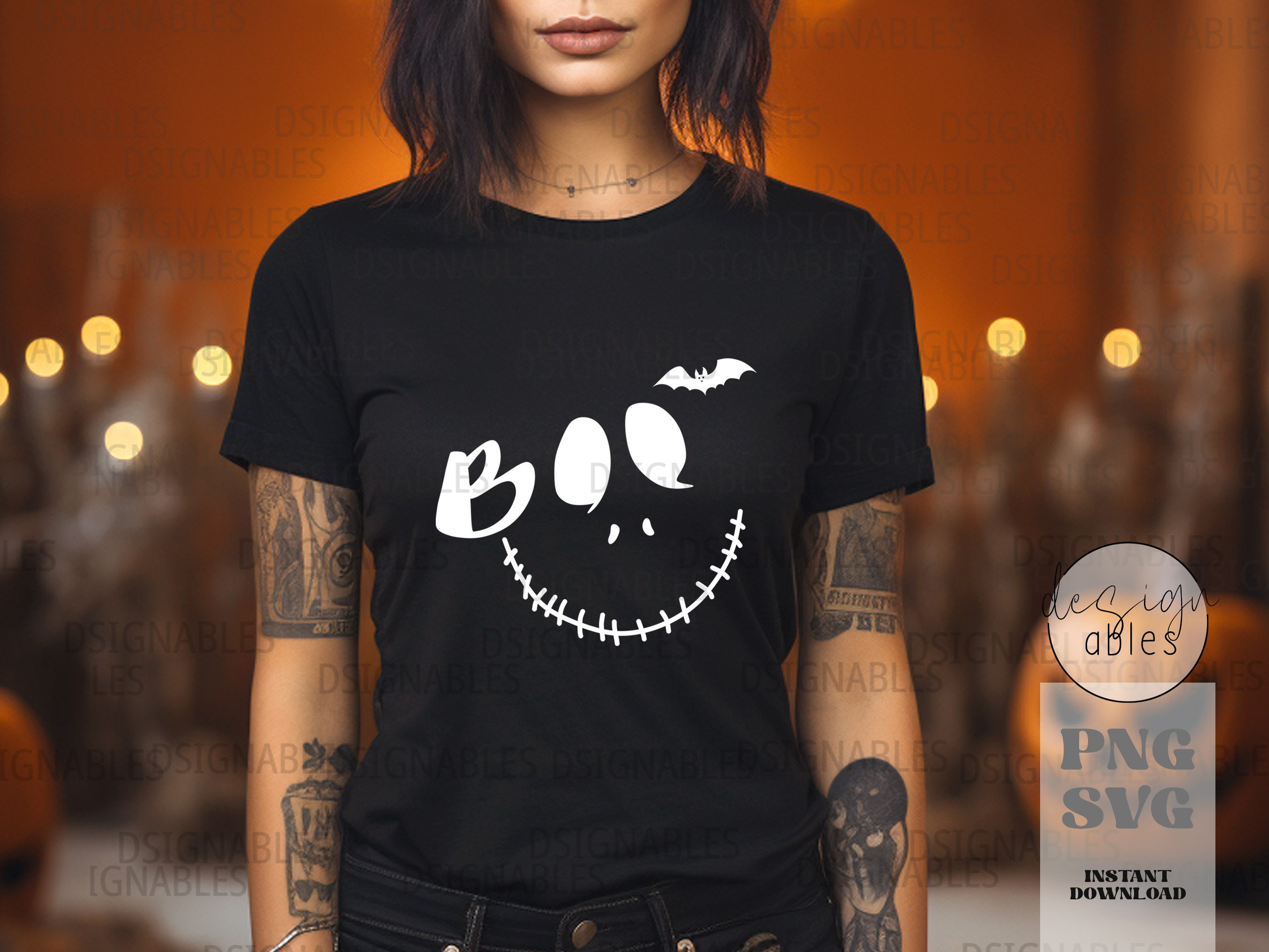 Boo Face Creepy Halloween Face SVG PNG Halloween Sublimation - Etsy