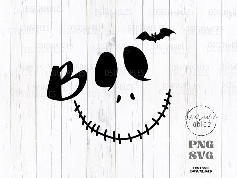 Boo Face | Creepy Halloween Face SVG PNG | Halloween Sublimation - Etsy