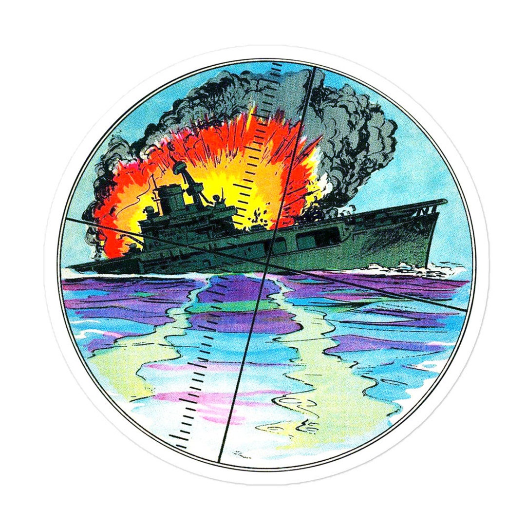 Comic Book Sticker! You Sank My Battleship! - Etsy