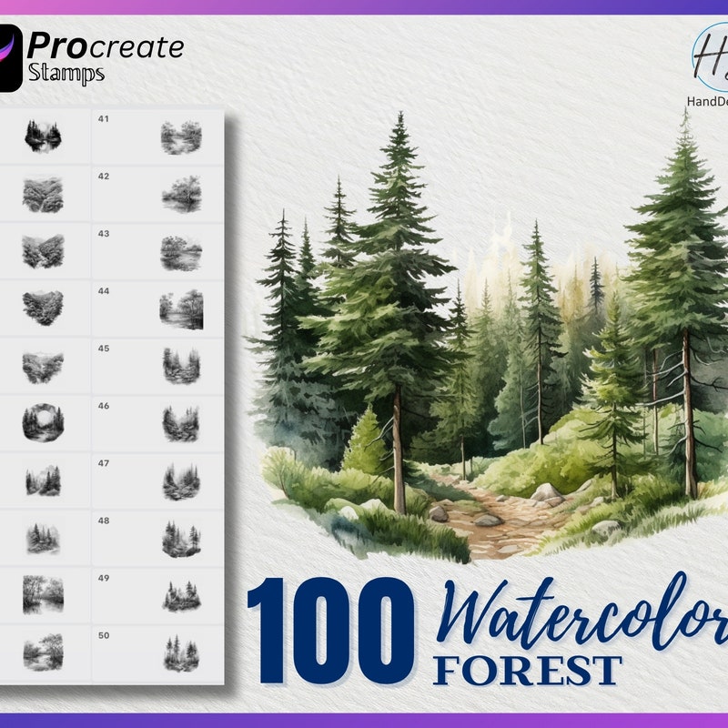 Forest Stamp - Etsy