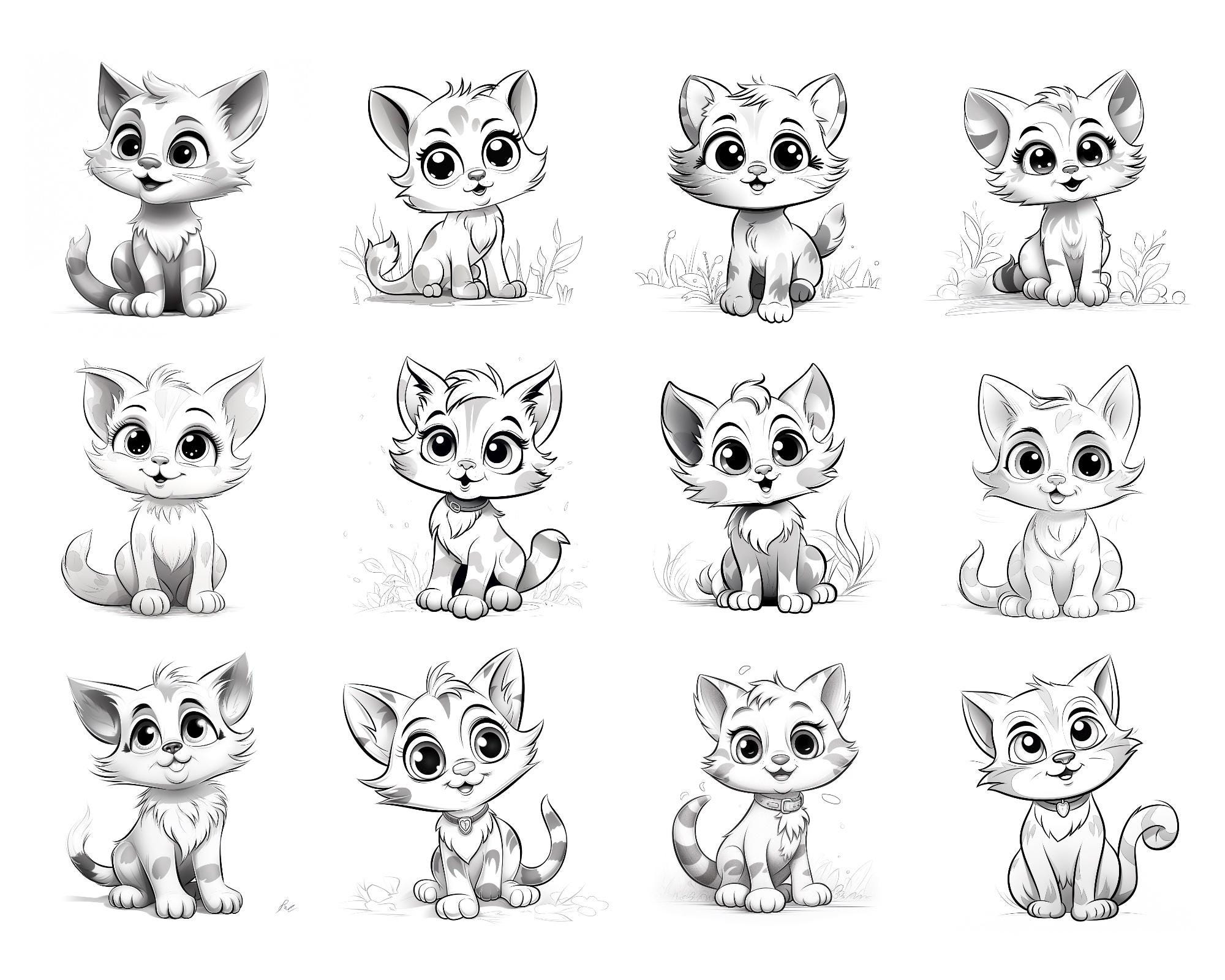 130 Procreate Cute Cat Stamps, Cute Cat Brush for Procreate, Cute Cat ...