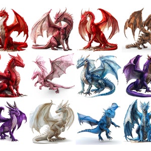 100 Procreate 3d Style Dragon Stamps, 3d Dragon Stamps for Procreate ...