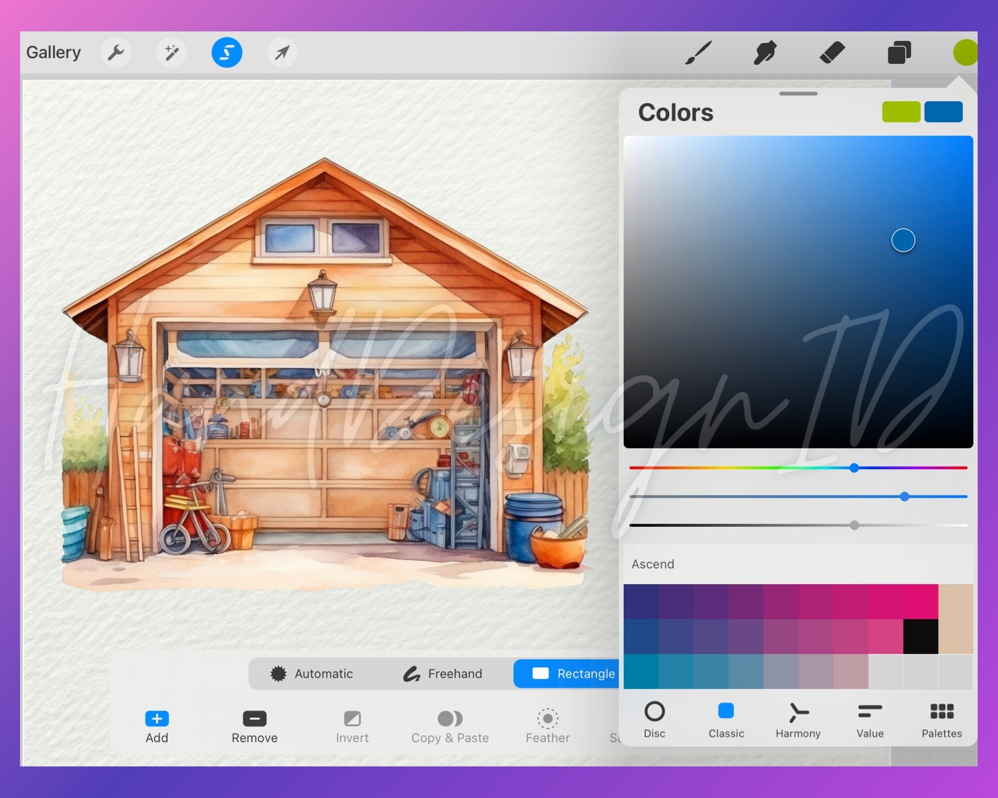 100 Procreate Watercolor Garage Stamps, Garage Stamps for Procreate ...