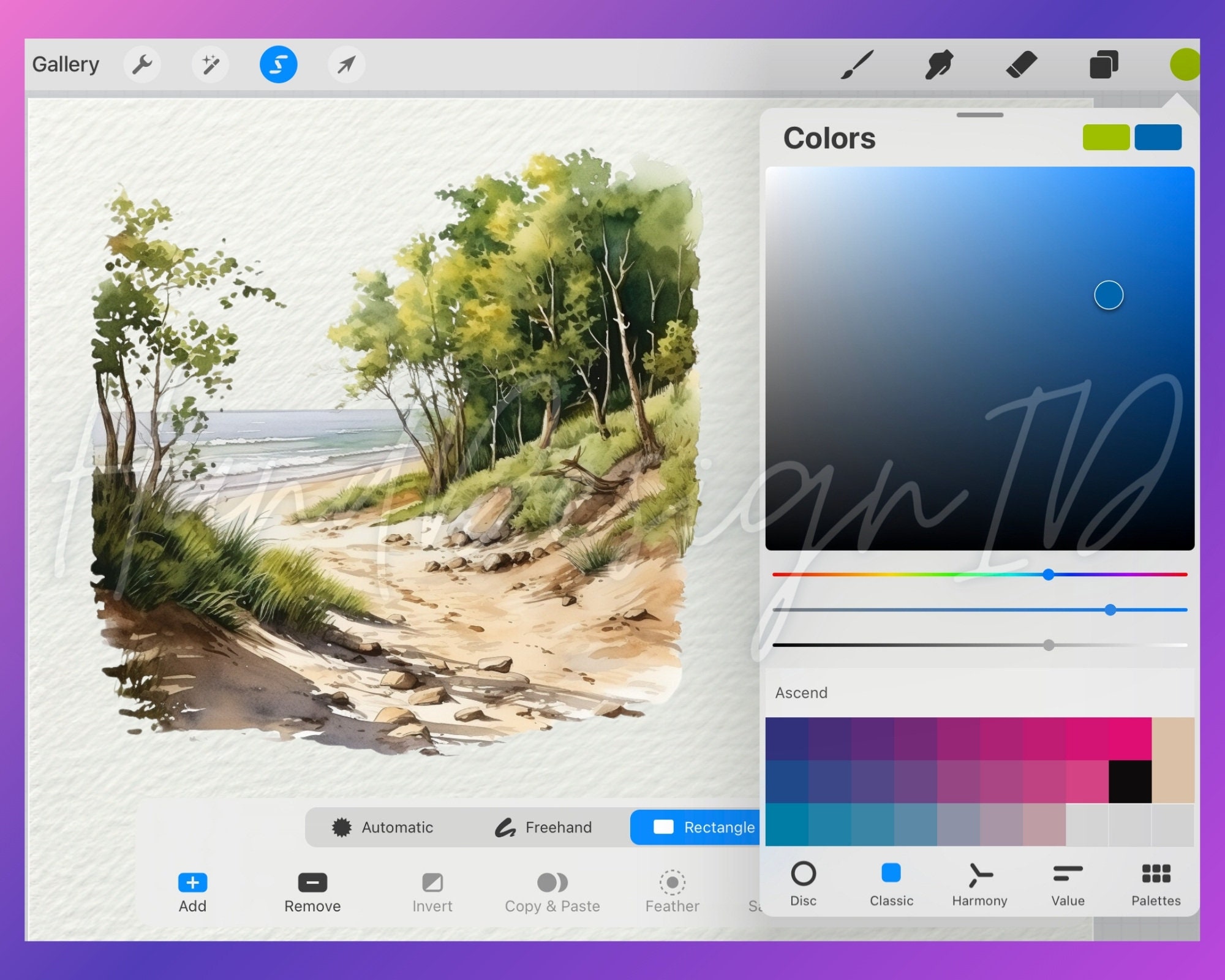 100 Procreate Watercolor Beach Forest Stamps, Beach Stamps for ...