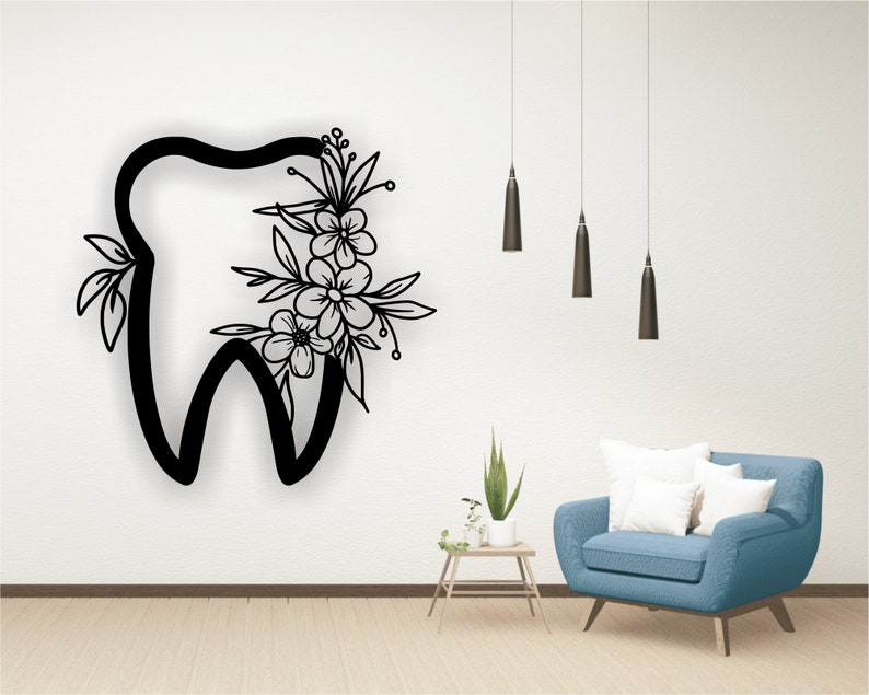 Dentist SVG Floral Dentist SVG Tooth With Flower for Dentist - Etsy