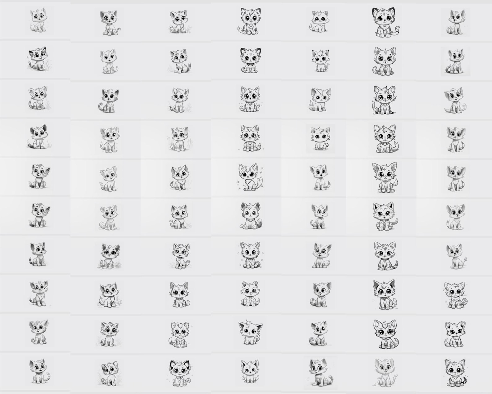 130 Procreate Cute Cat Stamps, Cute Cat Brush for Procreate, Cute Cat ...