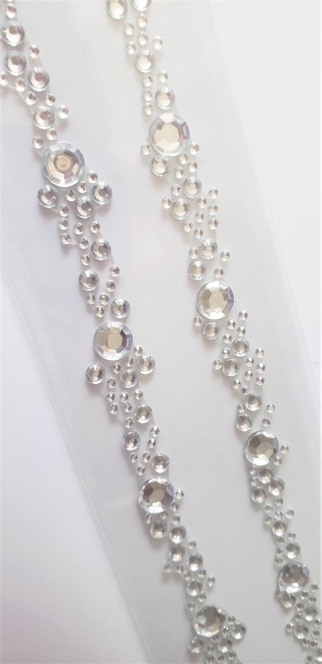 Gem Borders, Stickers, Clear, Silver, Rhinestones, Jewels ...