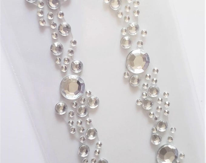 Gem Borders, Stickers, Clear, Silver, Rhinestones, Jewels, Embellishments - Etsy