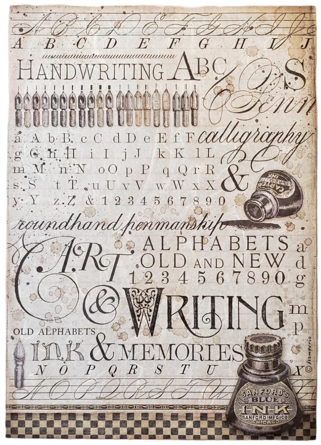 Rice Paper, Decoupage, Paper Crafts, Mixed Media, Script, Ink, Cursive ...