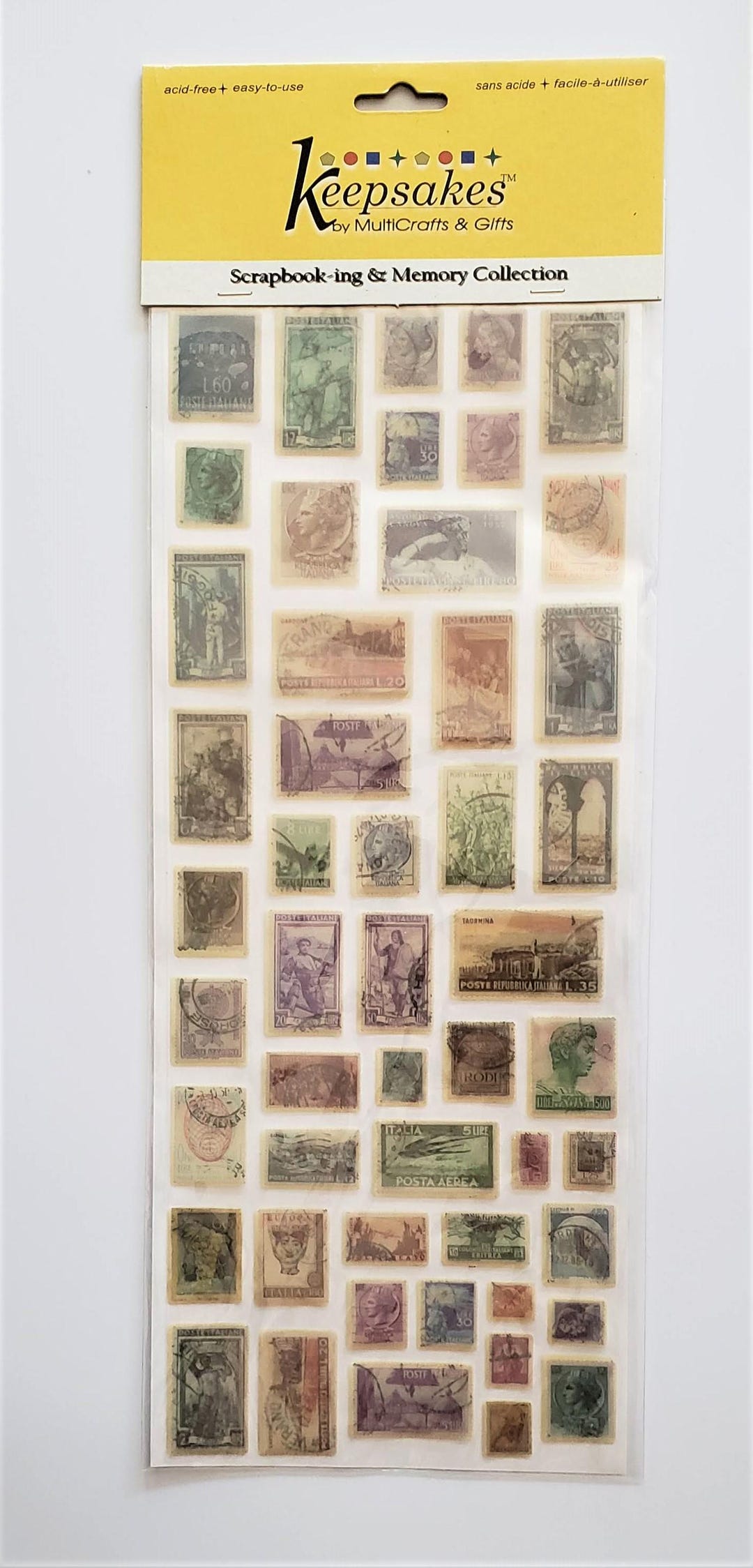Vintage Epoxy Postage Stamp Stickers, Embellishments - Etsy