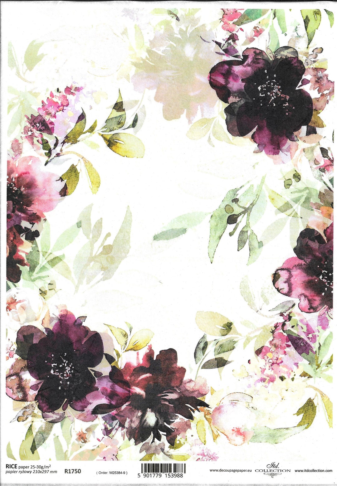 Rice Paper, Decoupage, Paper Crafts, Mixed Media, Watercolour, Floral ...