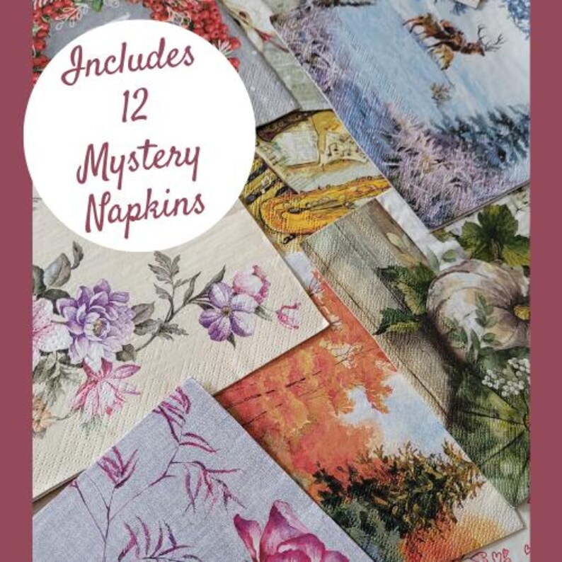 Mystery Mix Decoupage Napkin Pack, Assorted, Variety, Blind Bag ...
