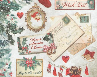 Vintage Santa Rice Paper - Etsy
