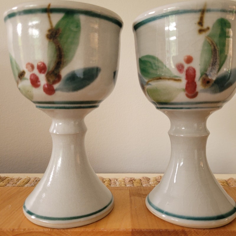 Ceramic Wine Goblet - Etsy