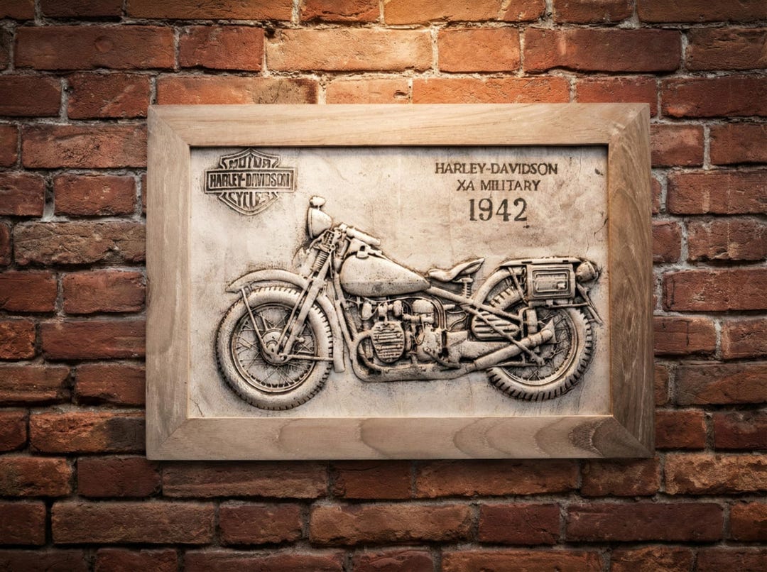 Harley-davidson XA Military 1942 Wooden Frame Wall Decor (325*230MM) - Etsy