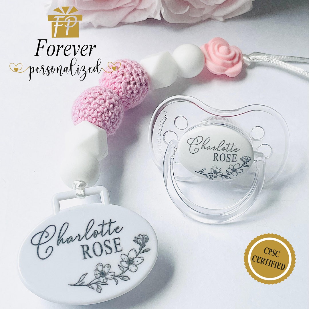 Personalized Pacifier | Custom Pacifier | Personalized Pacifier Clip ...