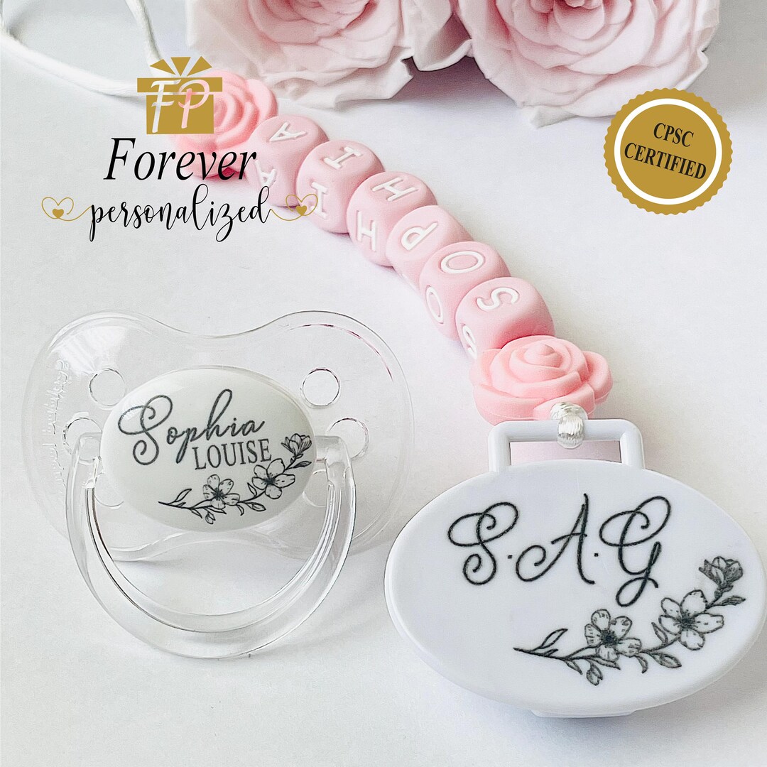 Personalized Pacifier | Custom Pacifier | Personalized Pacifier Clip ...