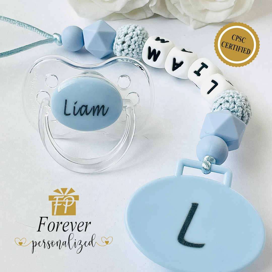Personalized Pacifier, Personalized Pacifier Clip, Baby Boy Gift ...