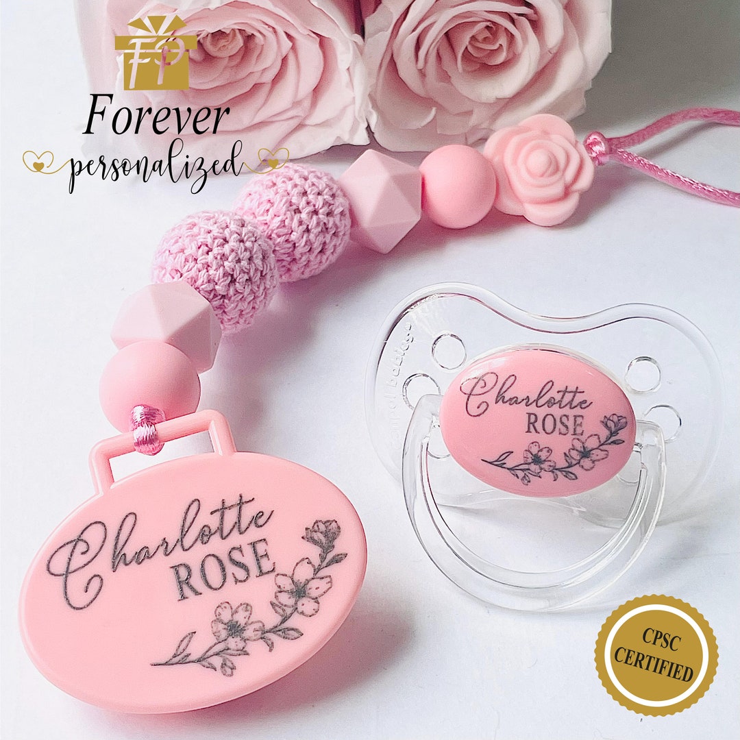 Personalized Pacifier | Custom Pacifier | Personalized Pacifier Clip ...