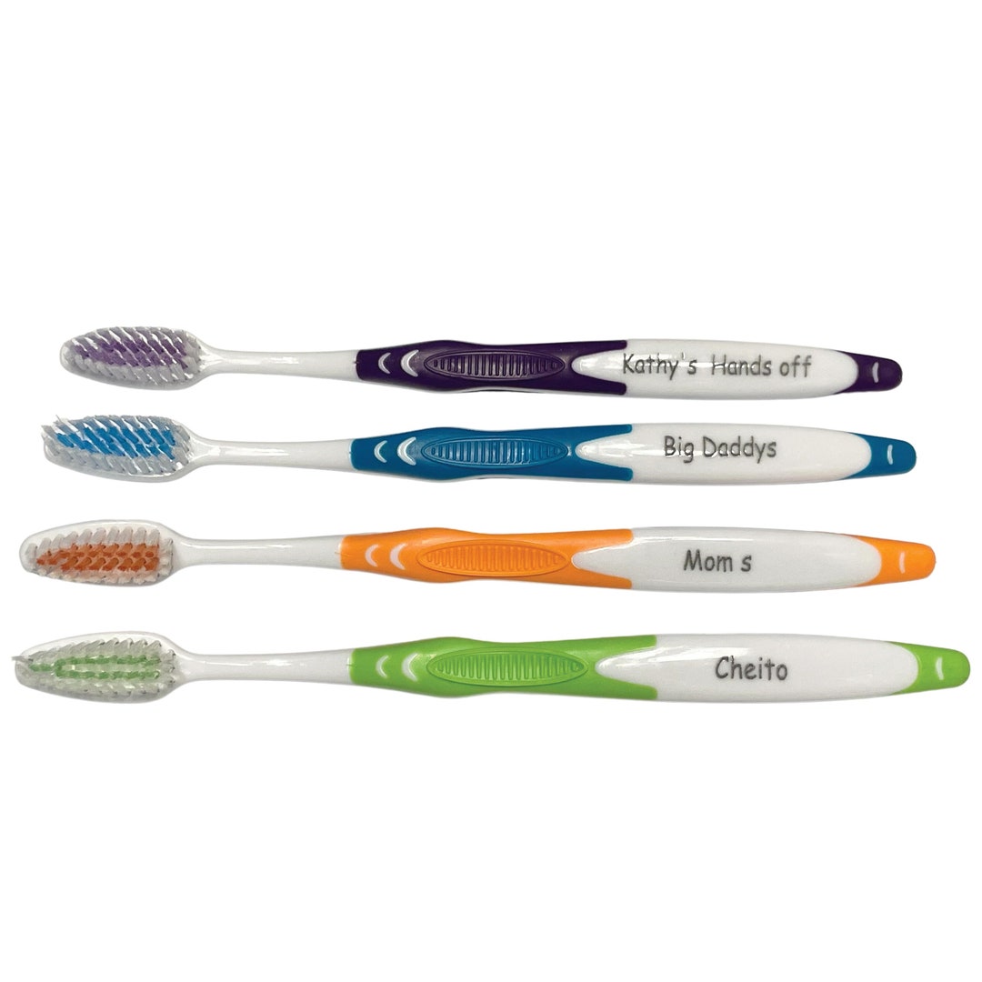 Personalized Toothbrushes 4 PACK, Personalized Gift Ideas, Custom Adult ...