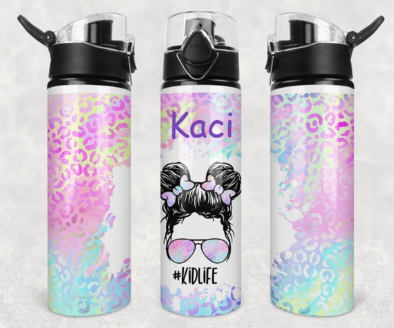 Personalized Flip Top Water Bottle Can Be Any Text Aluminum - Etsy
