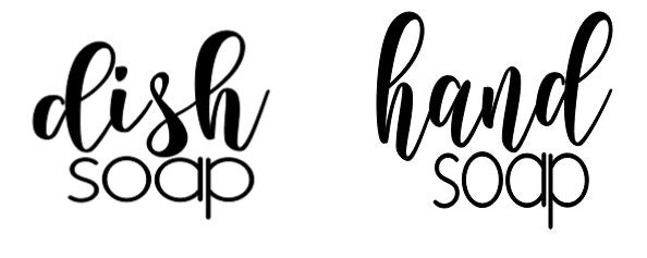Decal Only/hand Soap and Dish Soap Labels/set of Two/kitchen Labels ...