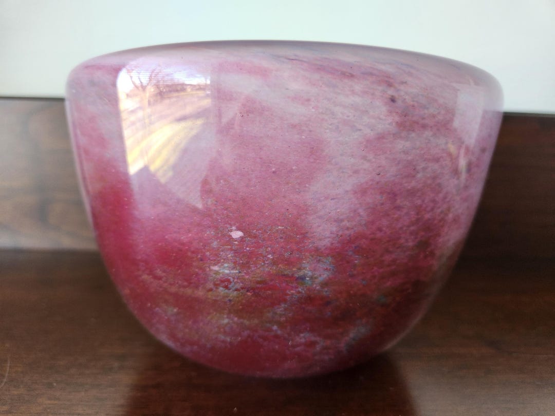 David Paterson Signed Hand Blown Glass Bowl - Etsy