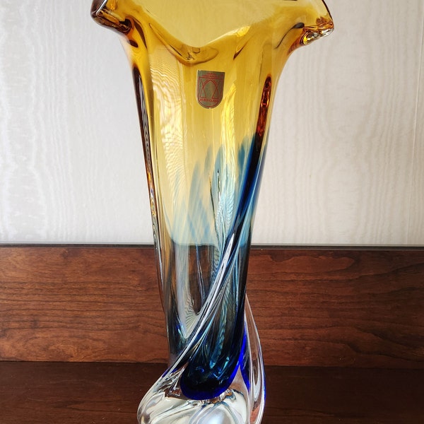Rubin Glass Vase - Etsy