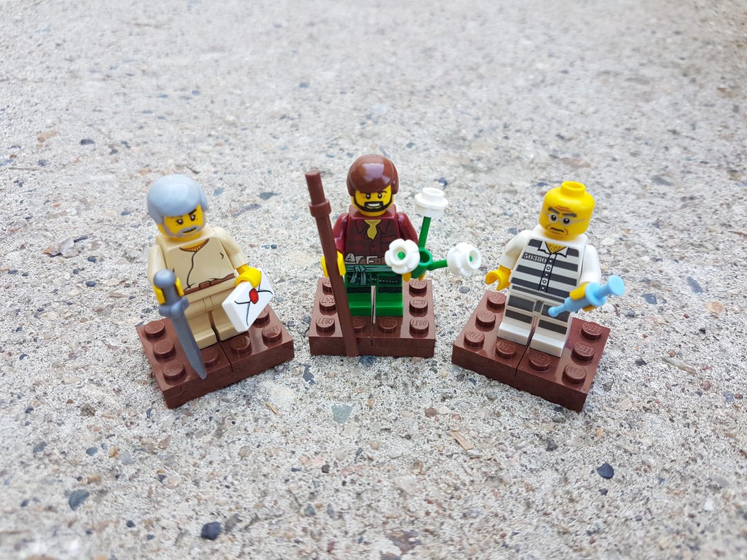 3 Saints in Lego (st. Paul, St. Joseph, and St. Max Kolbe) - Etsy