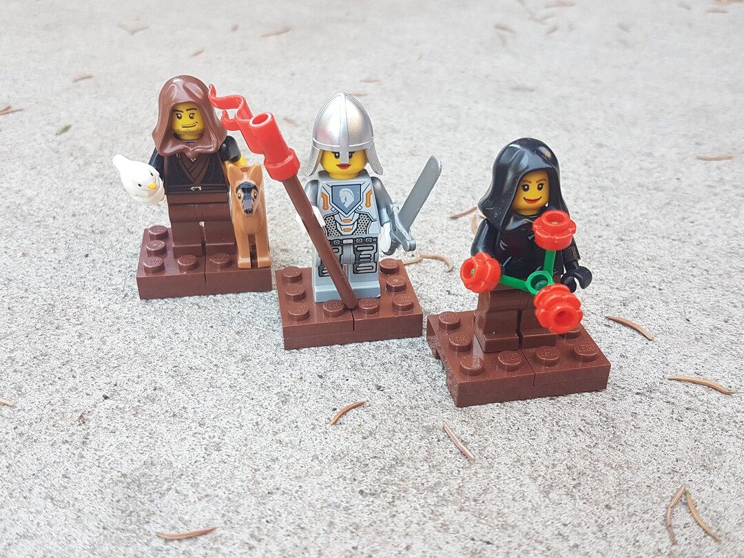 3 Saints in Lego st. Therese, St. Joan of Arc, St Francis of Assisi - Etsy
