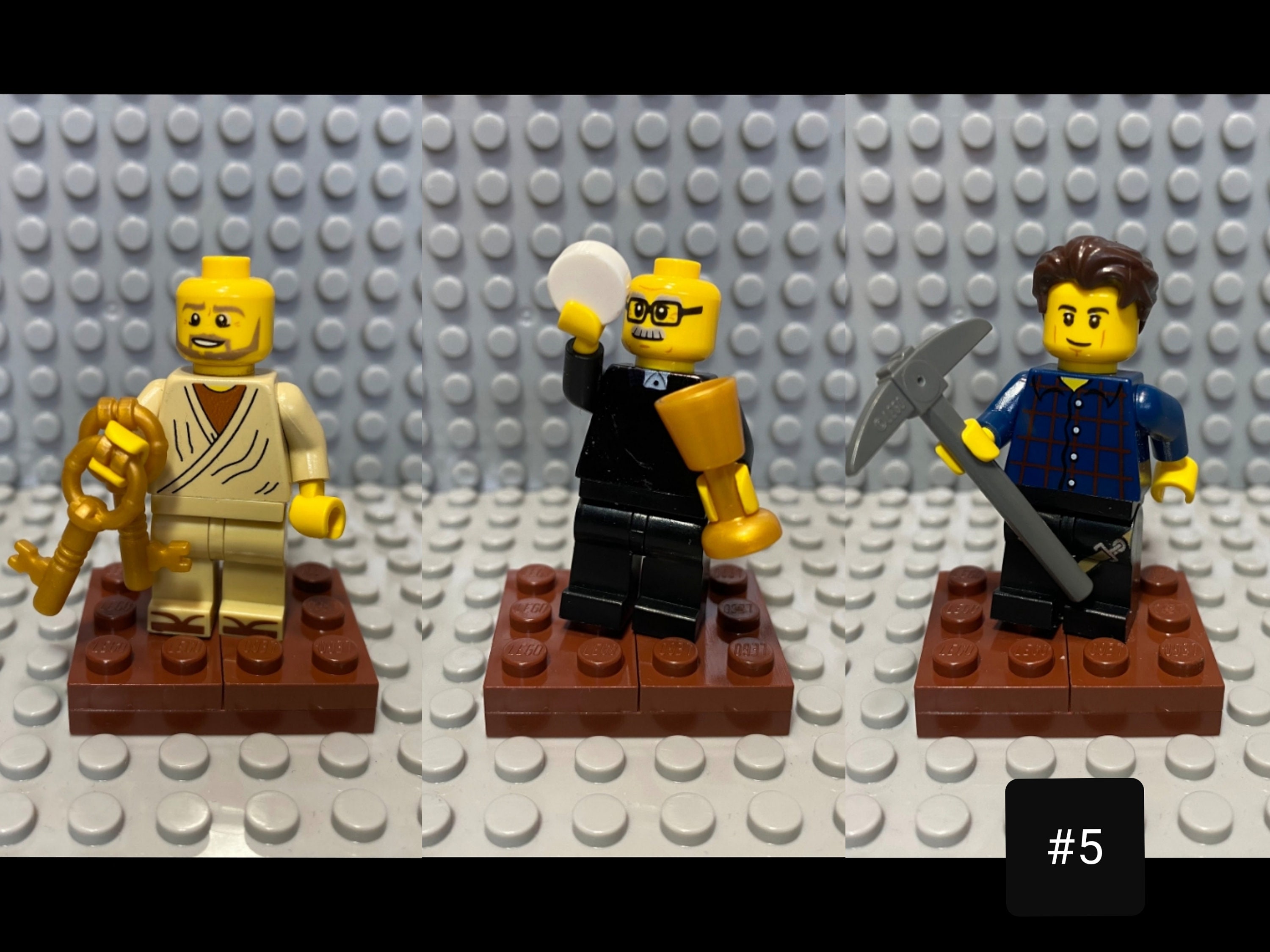 3 Saints in Lego st. Therese, St. Joan of Arc, St Francis of Assisi - Etsy