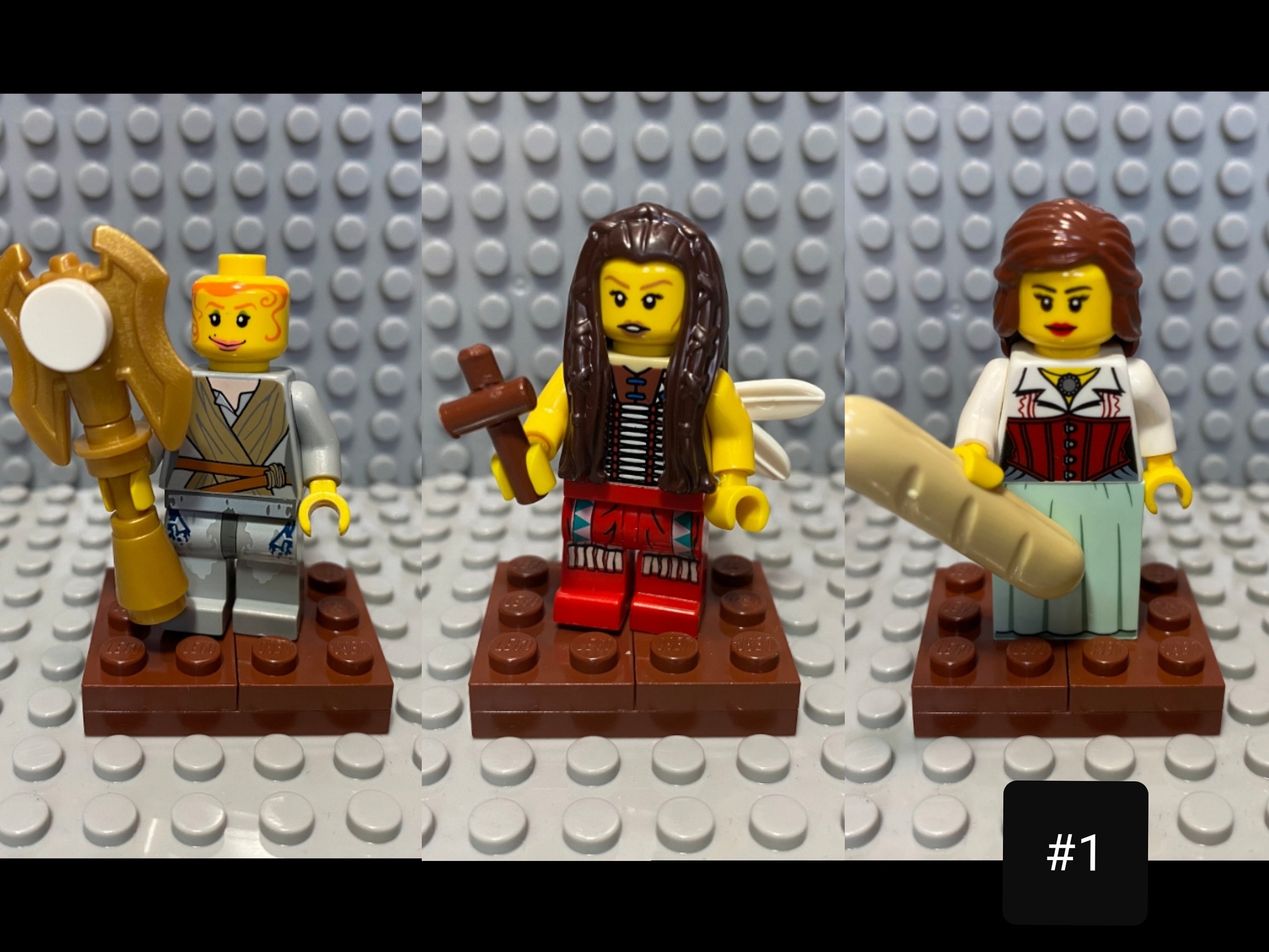 3 Saints in Lego st. Therese, St. Joan of Arc, St Francis of Assisi - Etsy