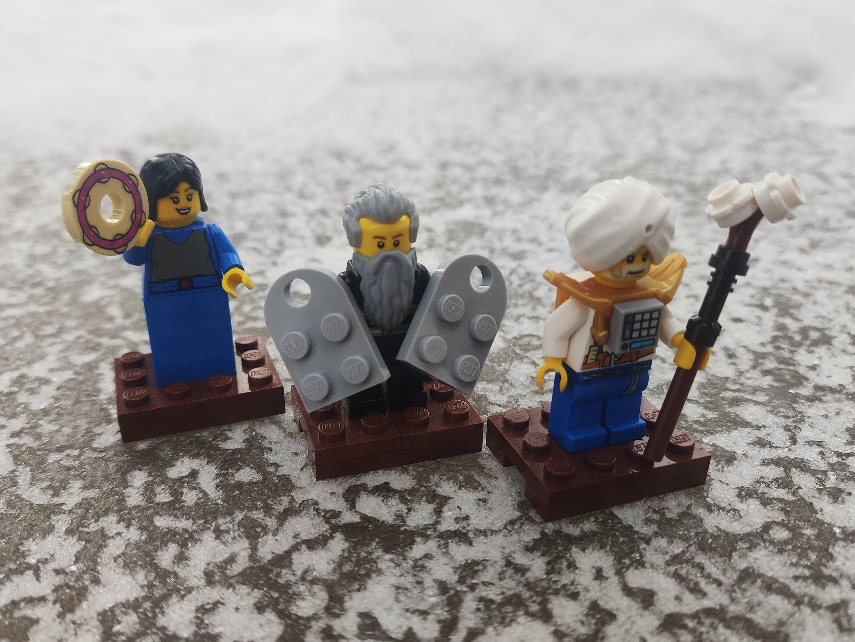 Moses, Aaron, and Mirjam in Lego - Etsy