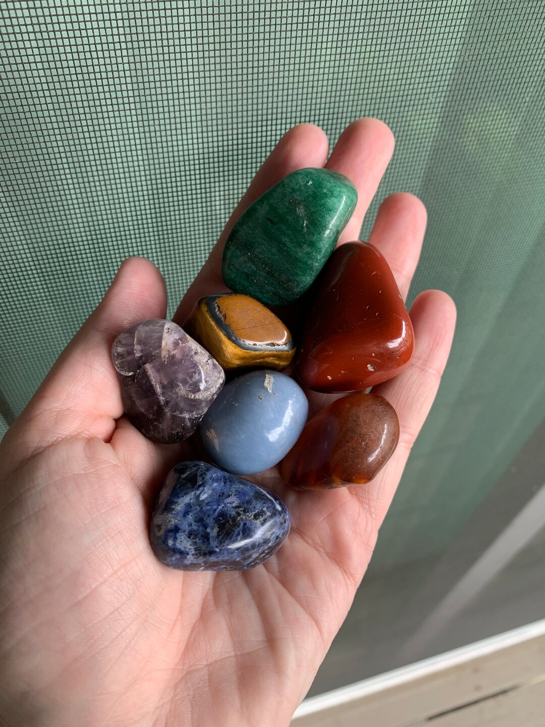 Tumbled Rainbow Crystal Chakra Set ~ Seven Colors, Seven Stones~ - Etsy