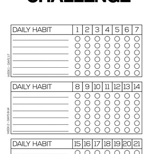 75 Day Customizable Printable Challenge Tracker Bundle | 75 Custom ...