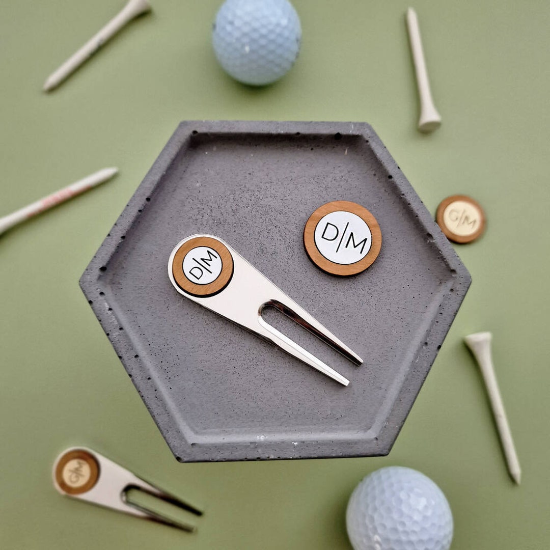 Personalised Golf Ball Marker and Pitch Repair Tool, Father's Day Golf ...