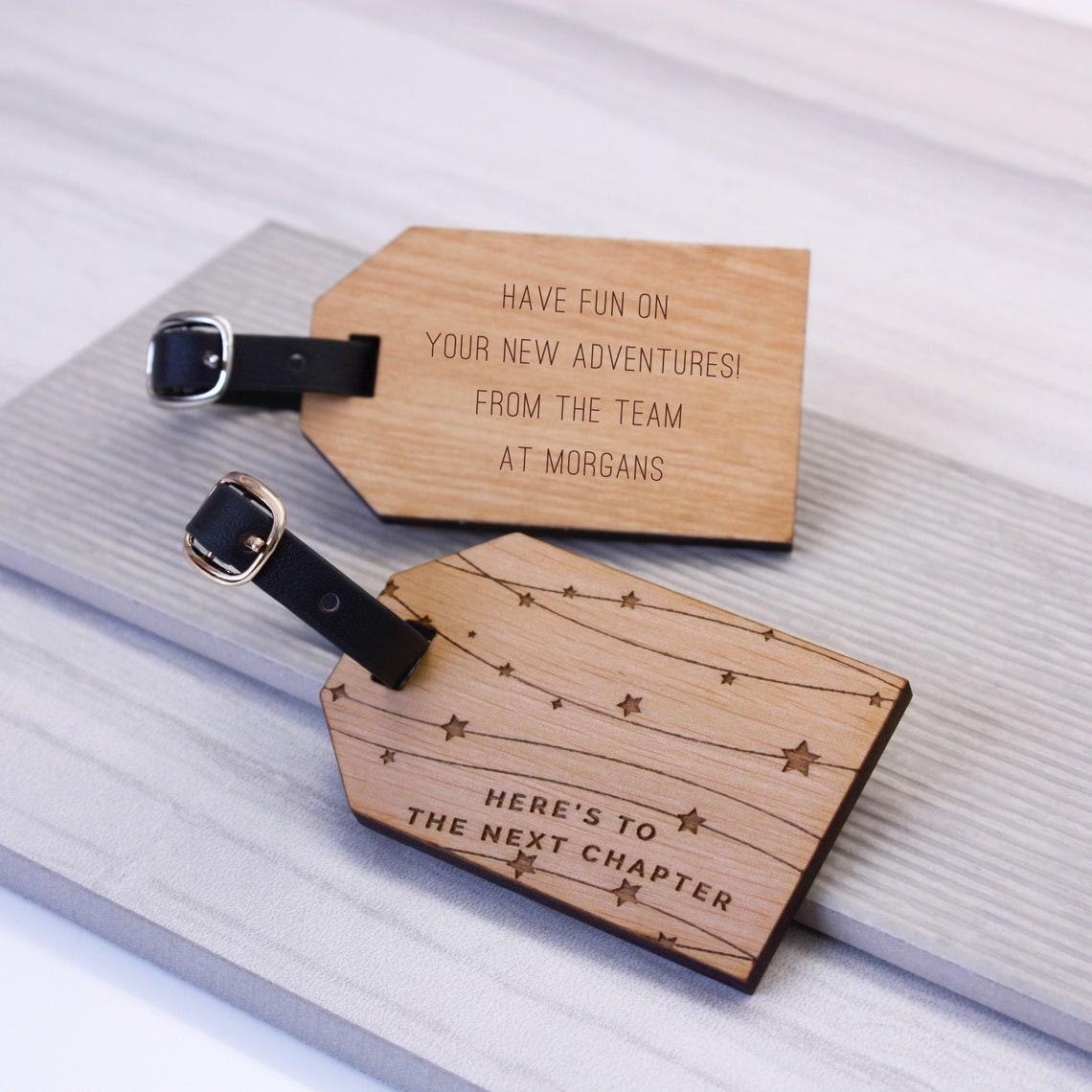 Quote Luggage Tag Personalized Wooden Adventure Travel Tag - Etsy