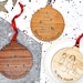 Personalised Child's Drawing Bauble, Wooden Christmas Bauble ...
