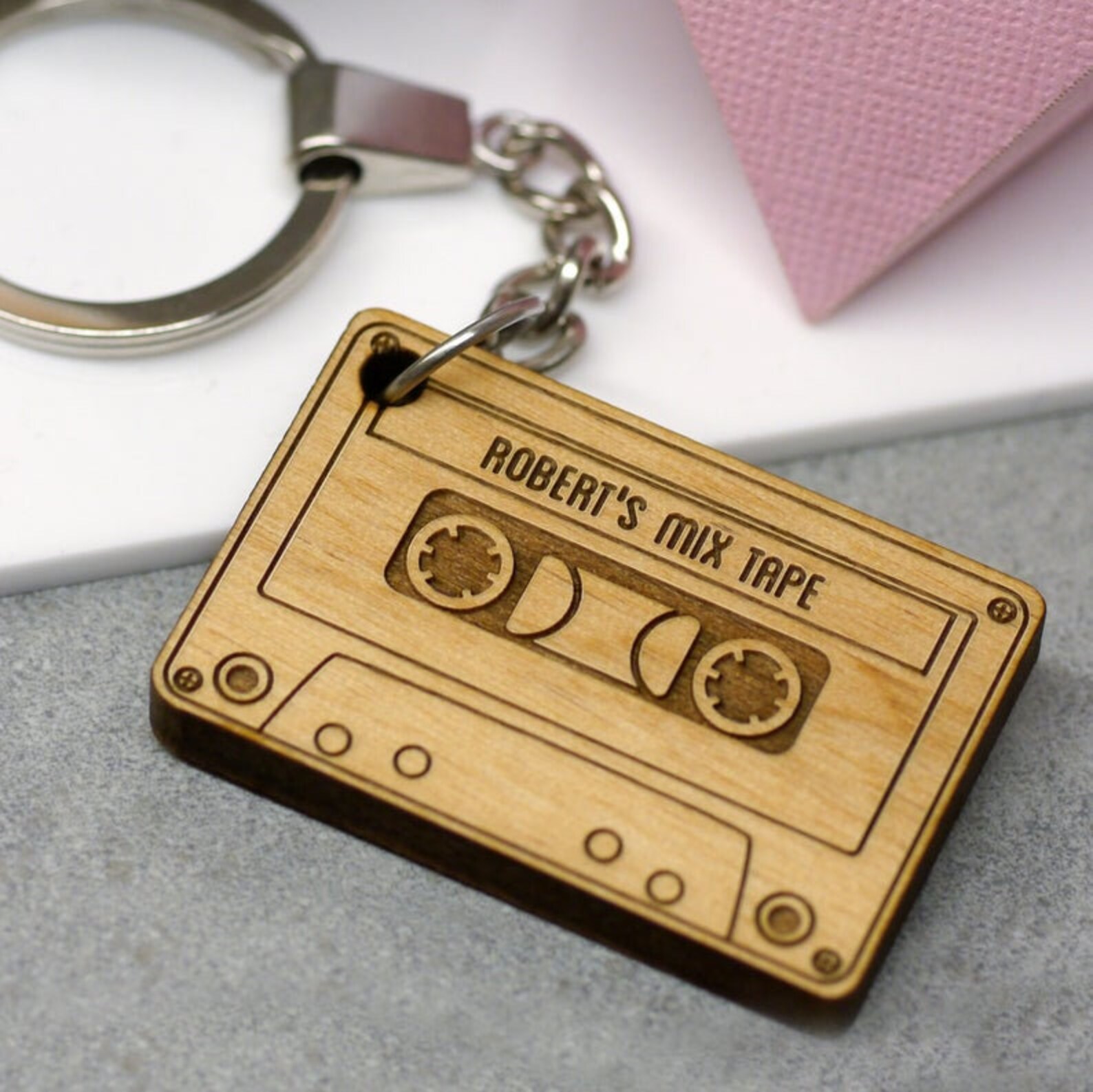 Mix Tape Keyring, Cassette Keyring, Gift for Him, Personalised Keyring ...