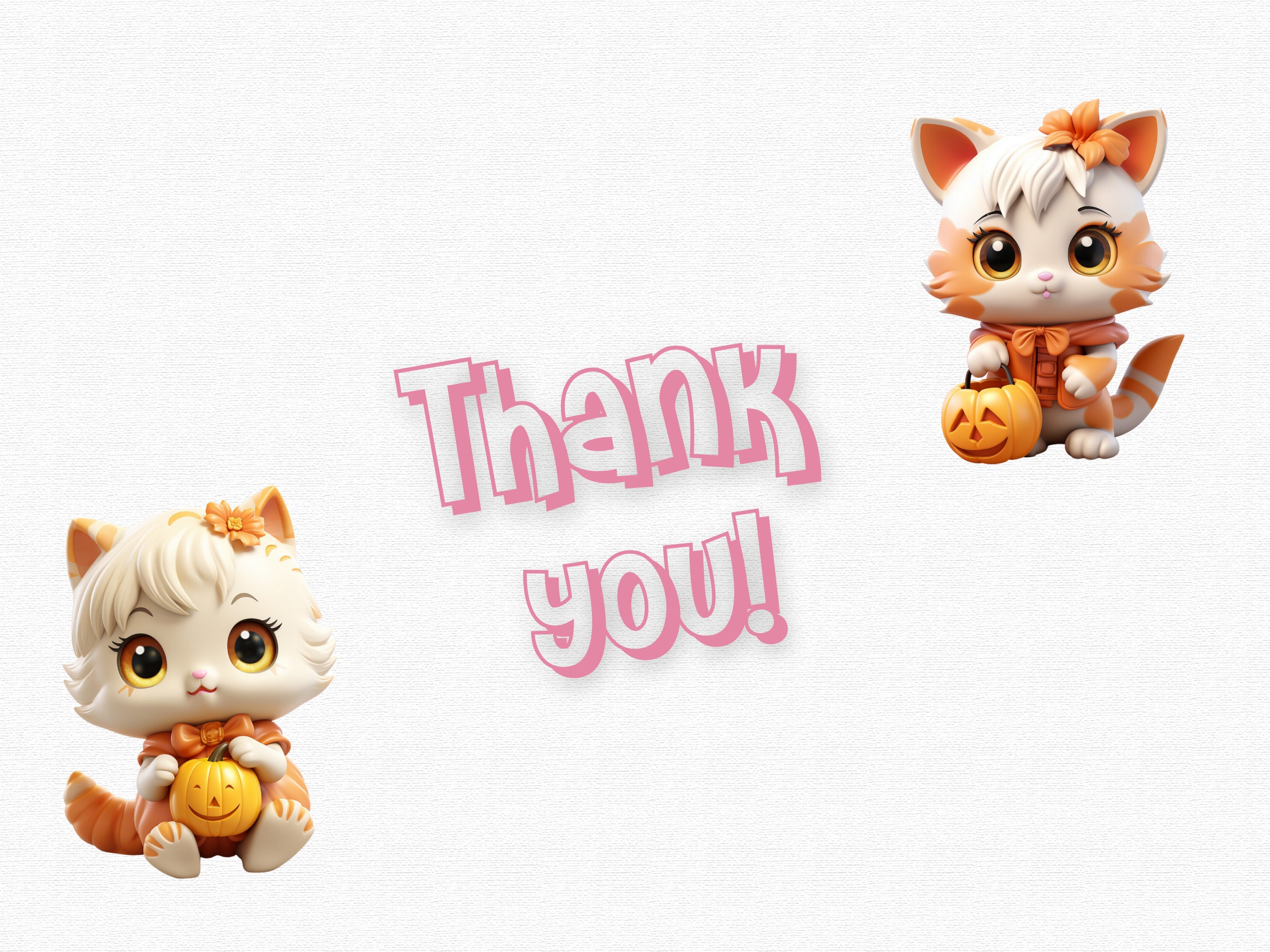 Halloween Chibi Cat Clipart Set of 6 Spooky and Cute Cat Graphics for ...