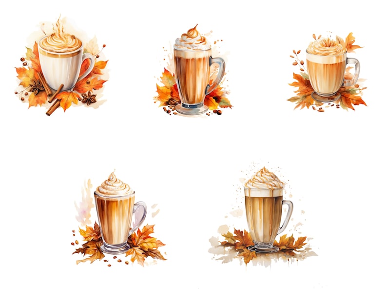 Pumpkin Spice Latte Clipart in PNG SVG for Fall Graphics for ...