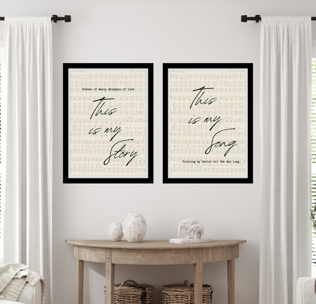 Blessed Assurance Hymnal Poster Set of 2 - Etsy