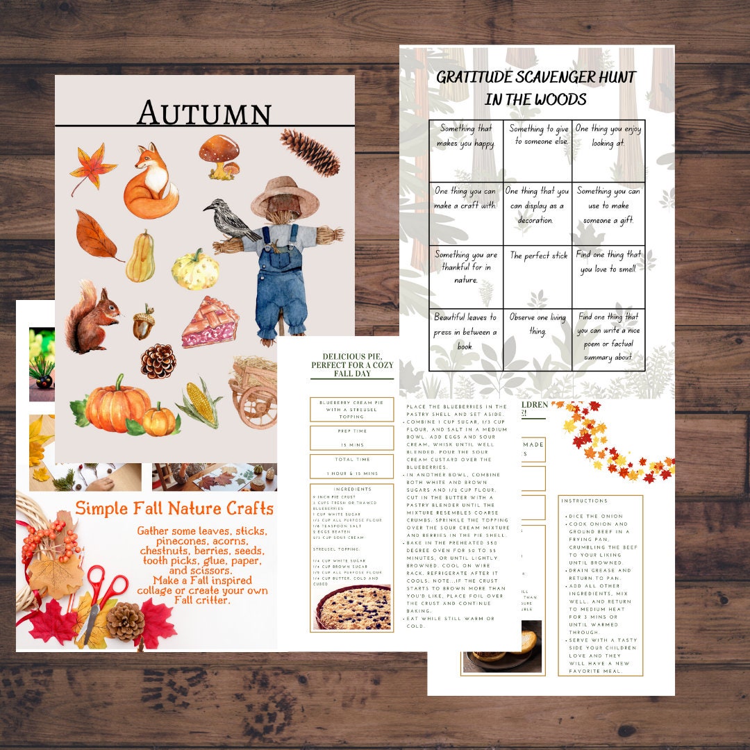 Homeschool Fall Unit Study Bundle Learning Pack Fall Education Simply ...