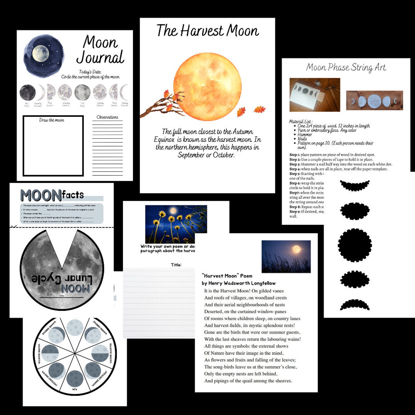 Homeschool Fall Unit Study Bundle Learning Pack Fall Education Simply ...