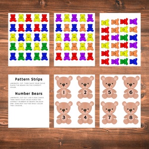 Math Bear Patterns Numbers Colors Preschool Math Kindergarten ...