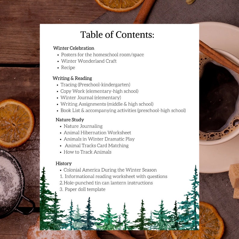 Homeschool Winter Unit Study Seasonal Learning Pack Winter Bundle ...