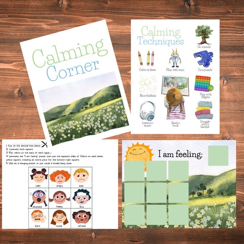 Emotions Bundle: Calming Corner Calming Techniques My - Etsy