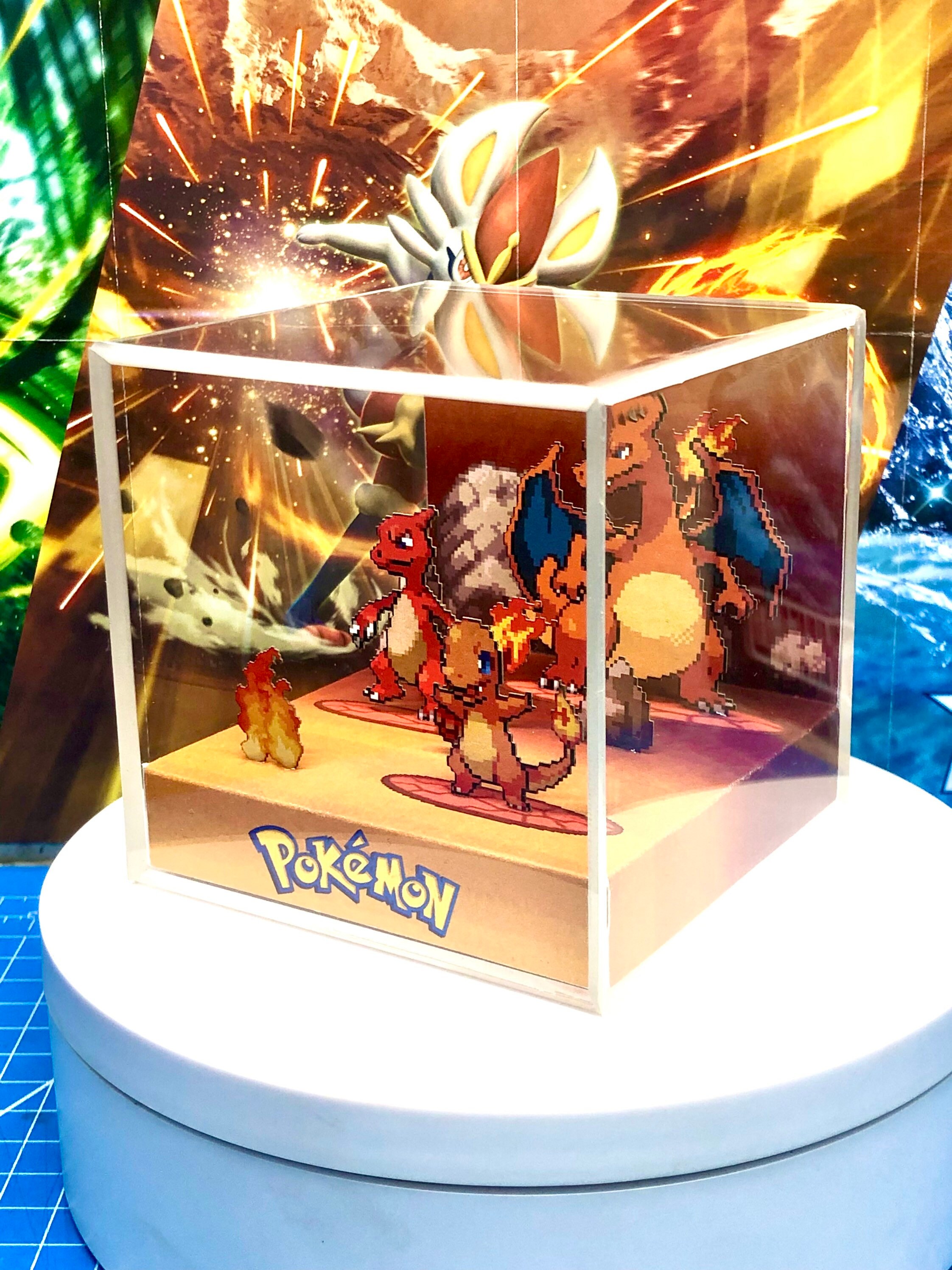 Charmander Charmeleon Charizard Plexi Cube Terrarium - Etsy